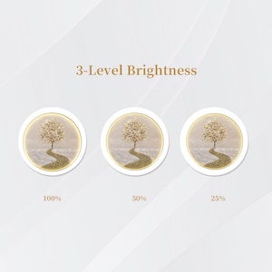 Gold Leaf Tree LED Wall Art, Circular Tree Painting With Crystal Stone ...