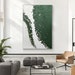 Dark Green Abstract Painting 3D Green Minimalist Framed Wall Art White ...