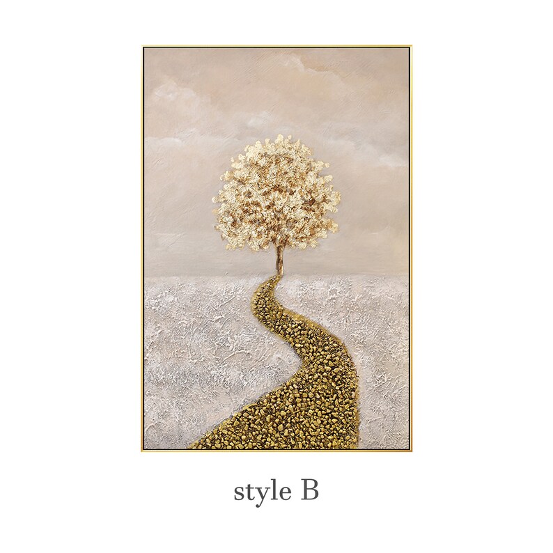 3D Textured Art Gold Tree Painting Original Gold Leaf Tree - Etsy