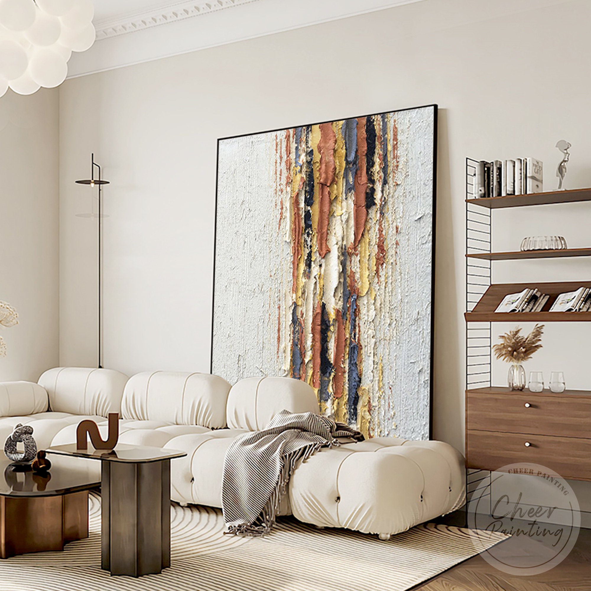 Modern Abstract Brown Beige Painting Heavy Texture Painting - Etsy