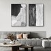 2 Pieces Abstract Painting on Canvas Set of 2 Large Framed - Etsy