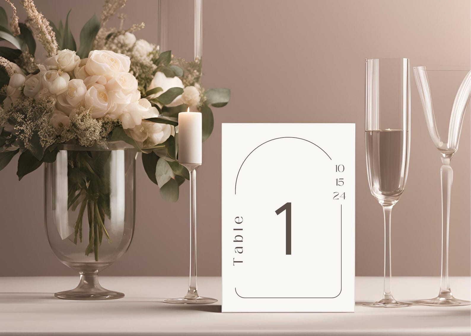 Wedding Table Numbers, Editable Table Number Template, Table Number ...
