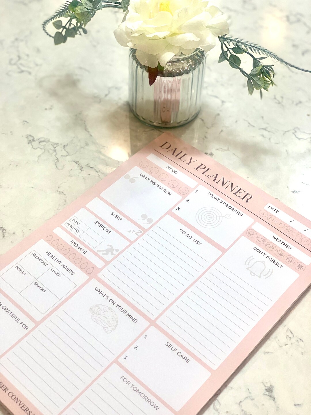 Daily 'desk' Planner - Etsy