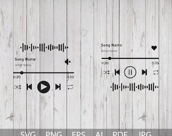 Audio Control Buttons SVG DXF Png Music Player SVG File - Etsy