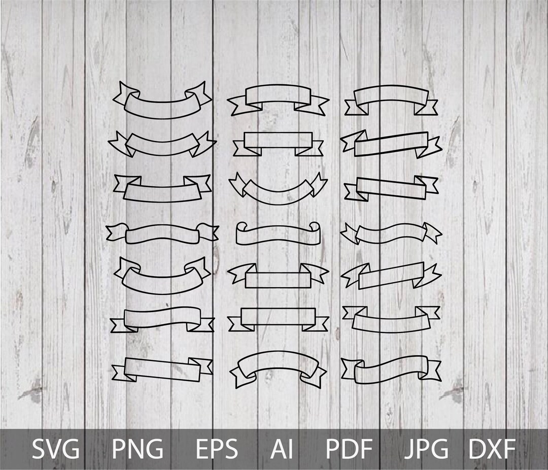 Banner Svg, Banners Svg Bundle, Ribbon Svg Bundle, Ribbons Svg, Label ...