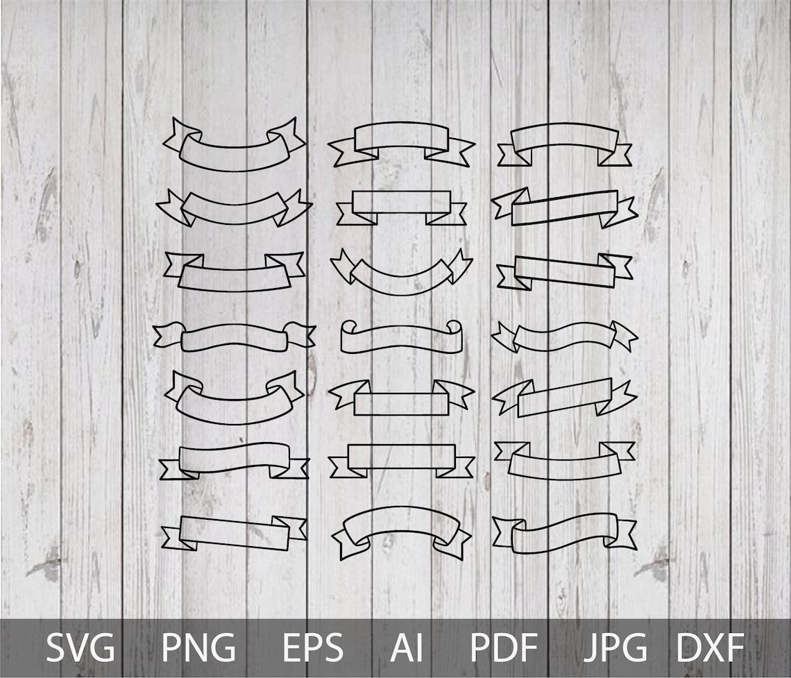 Banner Svg Banners Svg Bundle Ribbon Svg Bundle Ribbons - Etsy