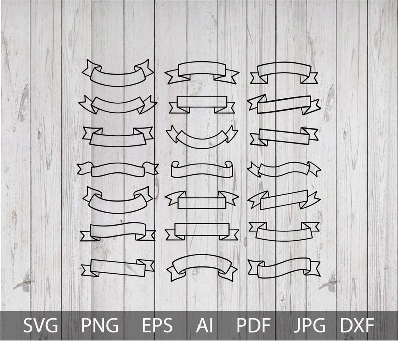 Banner Svg Banners Svg Bundle Ribbon Svg Bundle Ribbons - Etsy