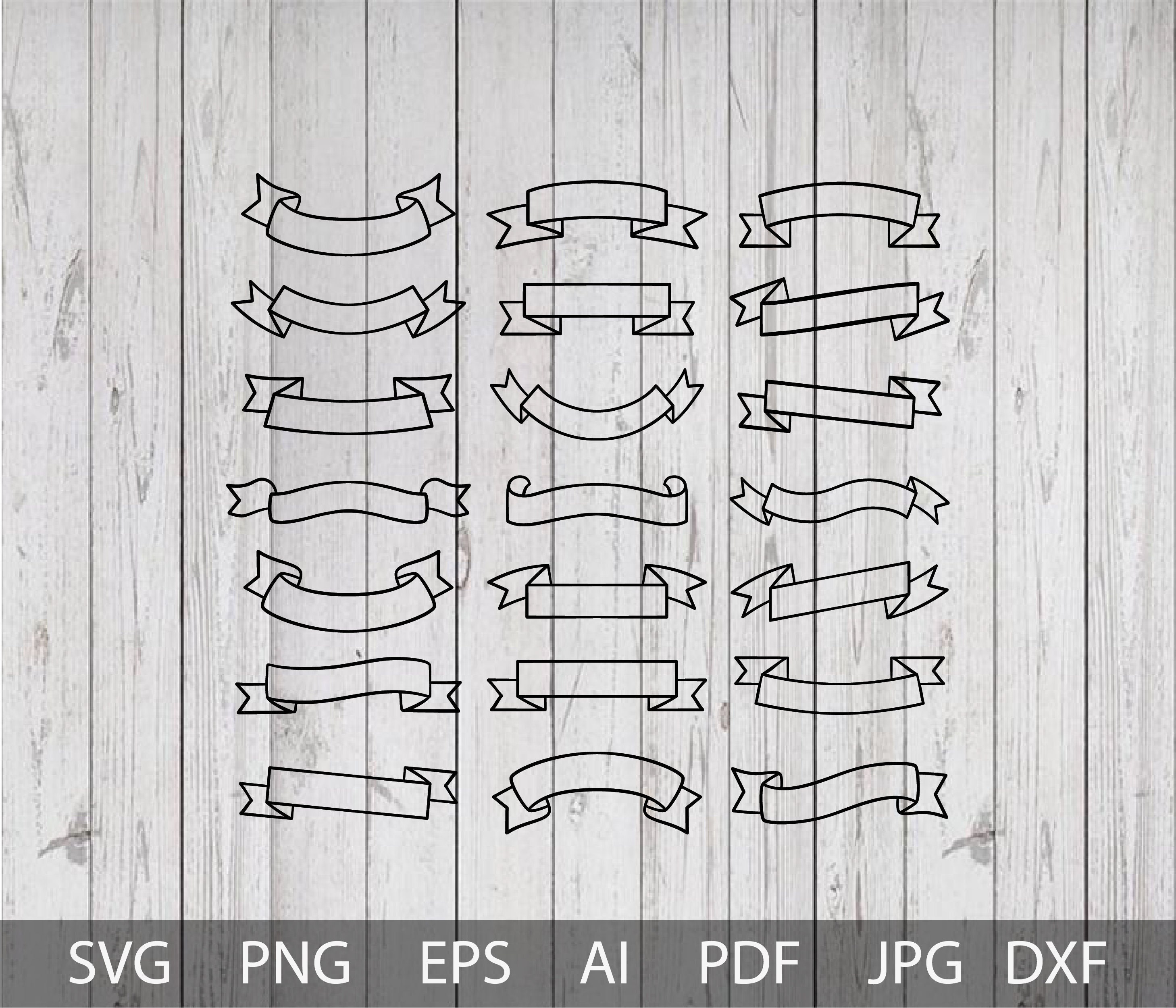 Banner Svg Banners Svg Bundle Ribbon Svg Bundle Ribbons - Etsy