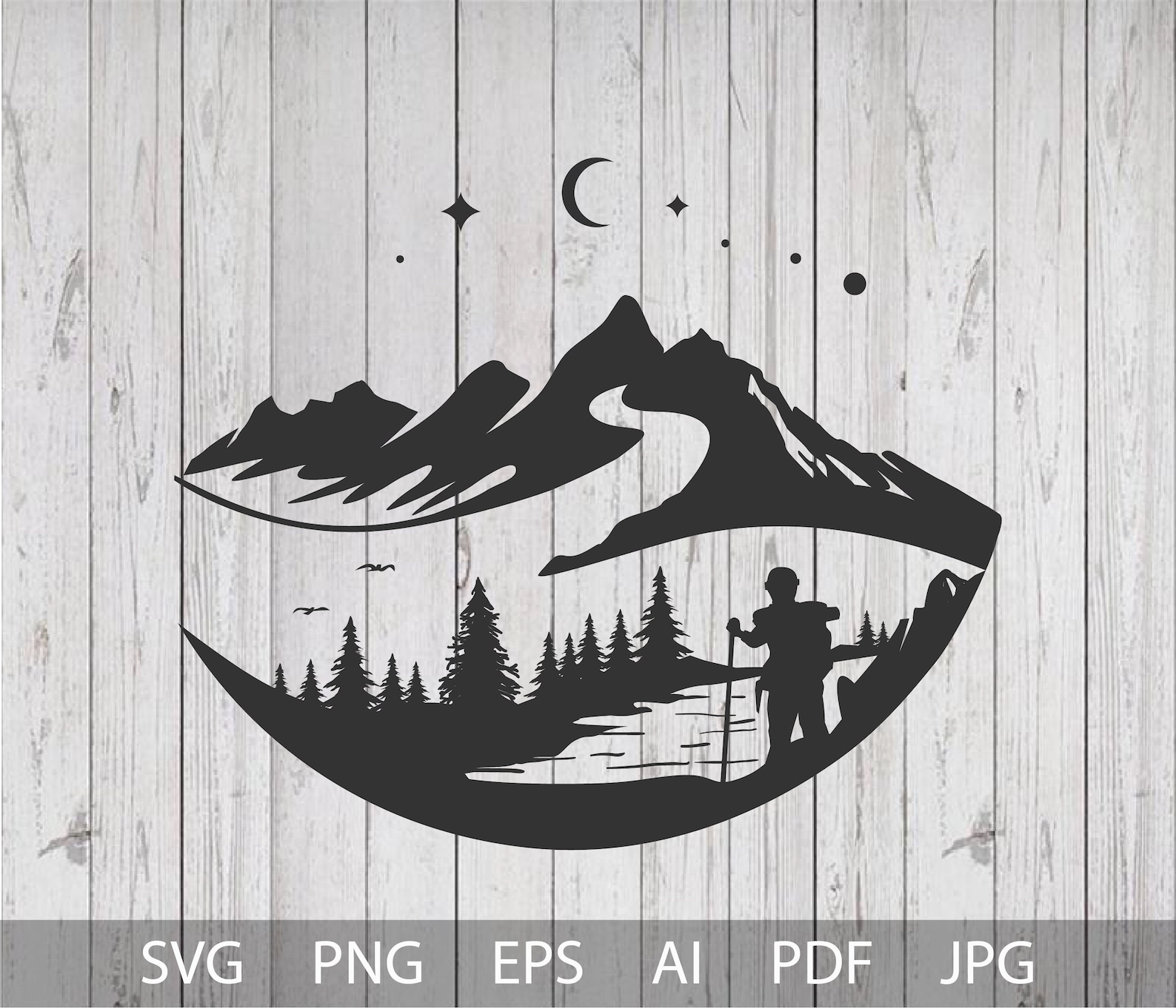 Mountain Svg Nature Svg Outdoors Svghunter Files for - Etsy