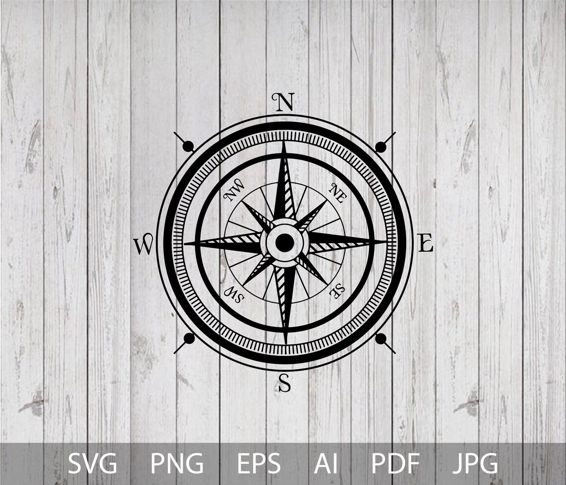 Compass Rose Svg Nautical Compass Svg Nautical Compass - Etsy