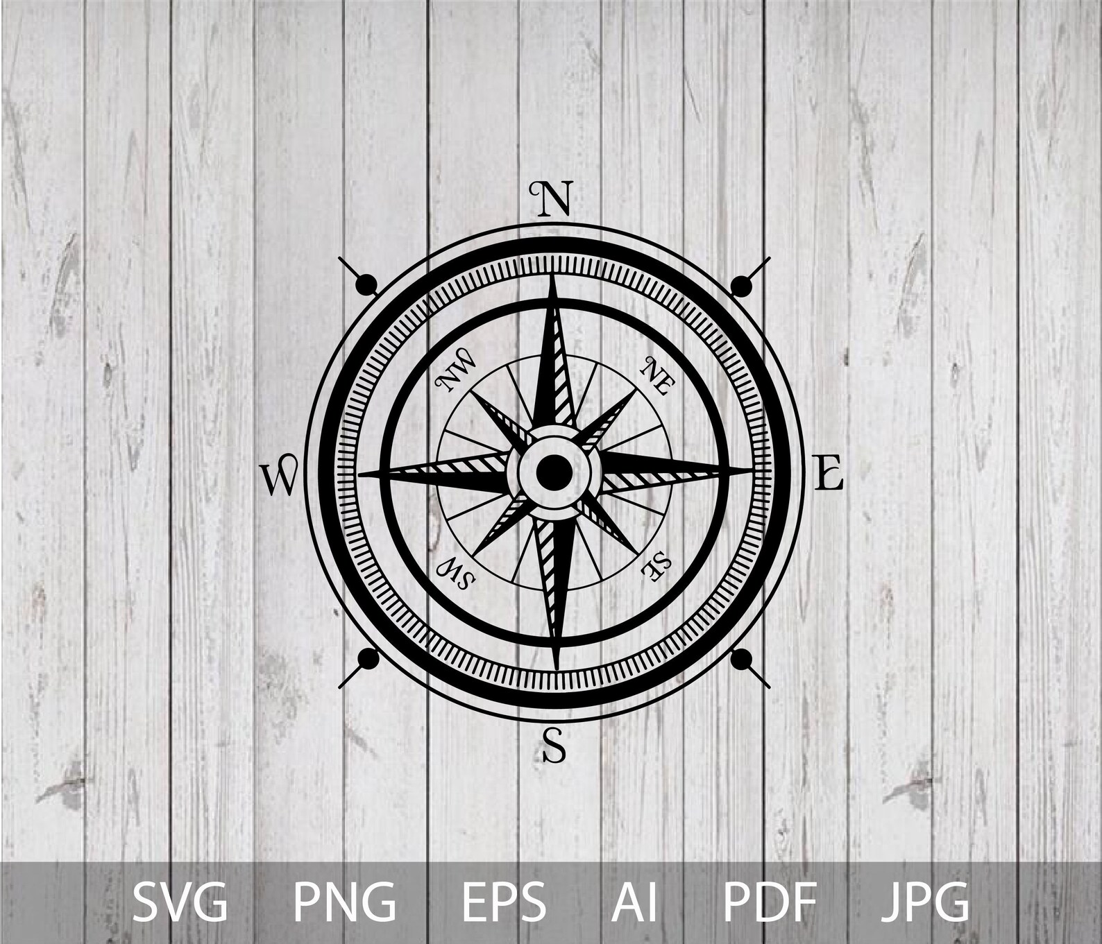 Compass Rose Svg Nautical Compass Svg Nautical Compass - Etsy
