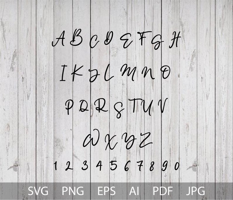 Handwritten Font Svg Cursive Font Svg Cursive Font For Etsy