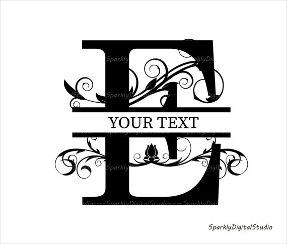 Split Monogram Svg Split Letter Svg Alphabet Svg Files for | Etsy
