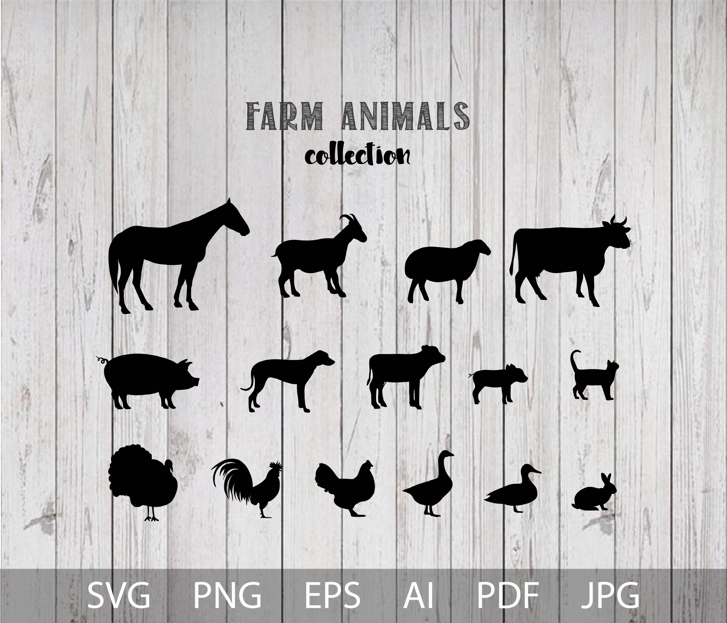 Farm Animal SVG Animal SVG Bundle Farm Life Svg Farm - Etsy