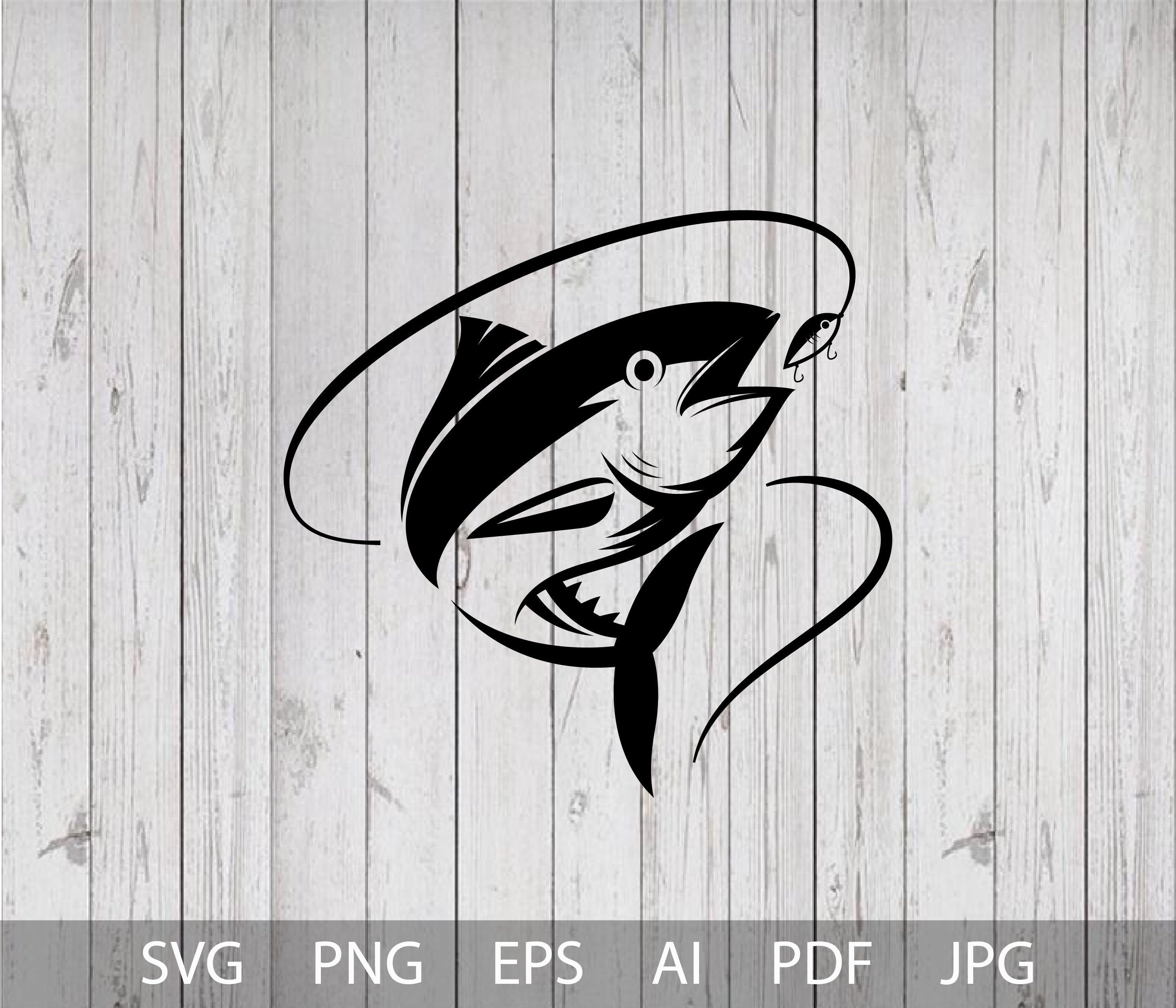 Fish Hook SVG Fishing Svg Fishing Clipart Fishing Cut File - Etsy