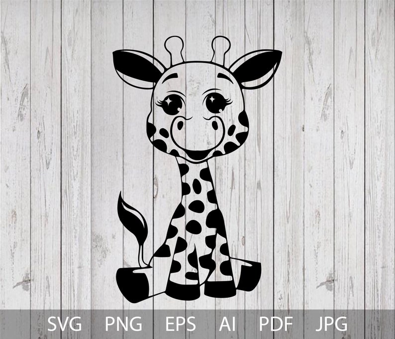 Giraffe SVG, Cute Baby Giraffe SVG, Cut File for Cricut and Silhouette ...