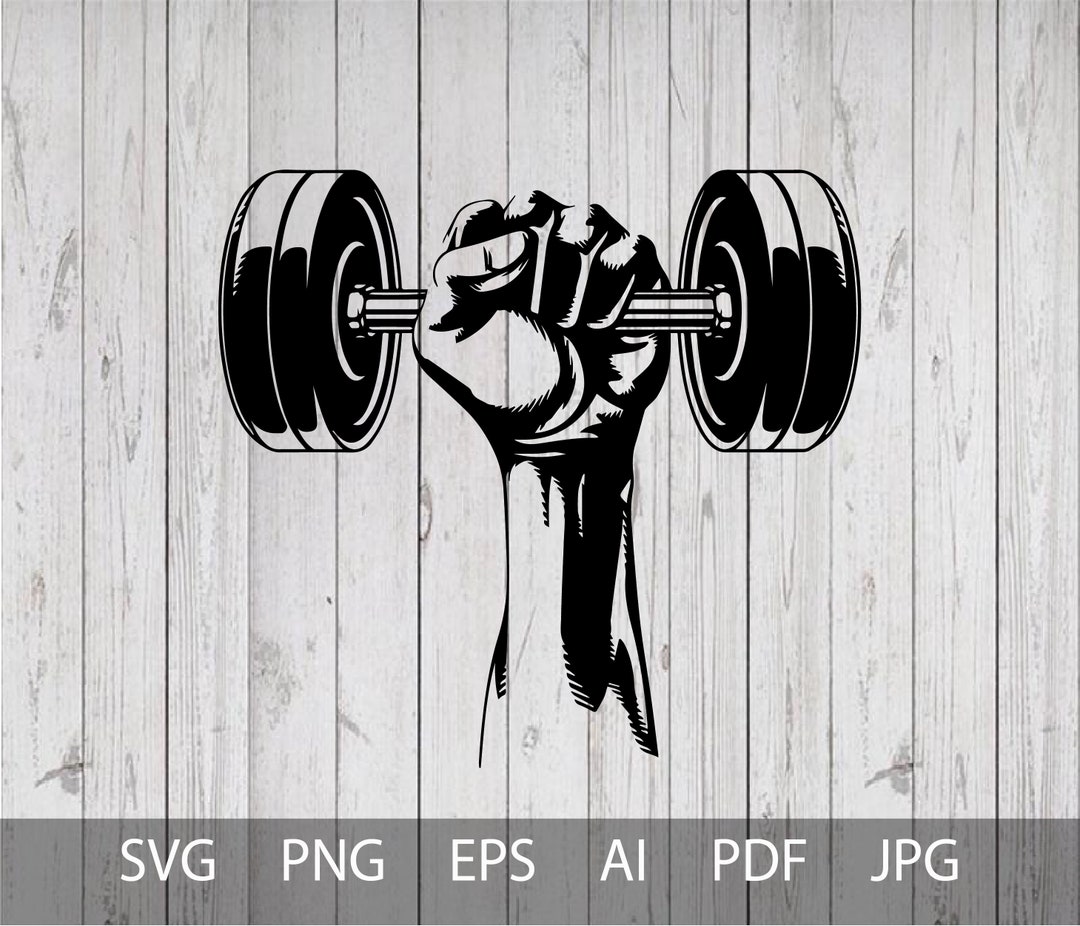 Dumbbell Svg, Barbell Svg, Dumbbell Clipart, Dumbbell Cricut, Cut File ...