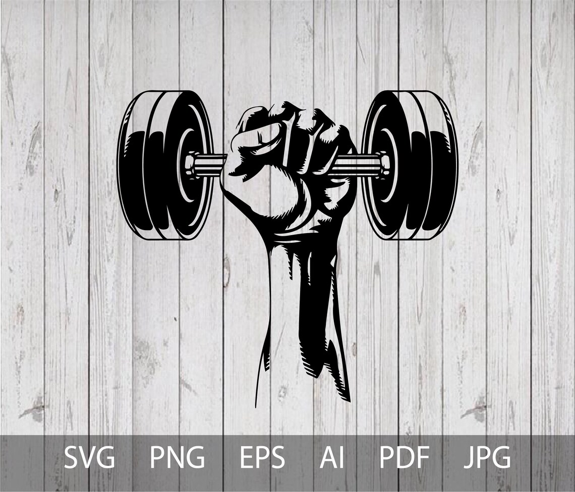 Dumbbell Svg Barbell Svg Dumbbell Clipart Dumbbell Cricut | Etsy