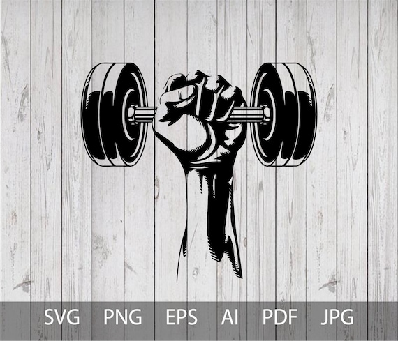 Dumbbell Svg Barbell Svg Dumbbell Clipart Dumbbell Cricut | Etsy