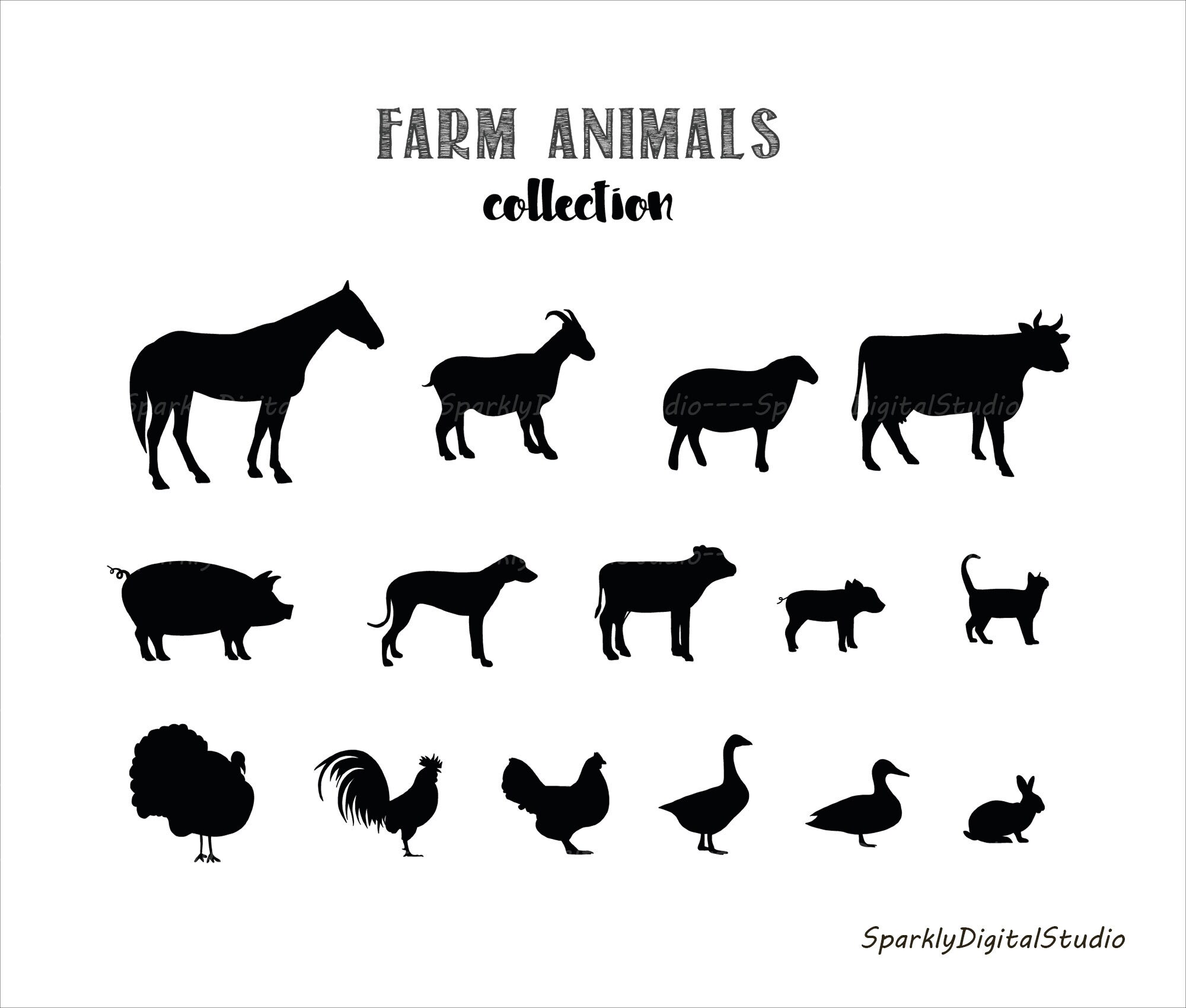 Farm Animal SVG Animal SVG Bundle Farm Life Svg Farm | Etsy