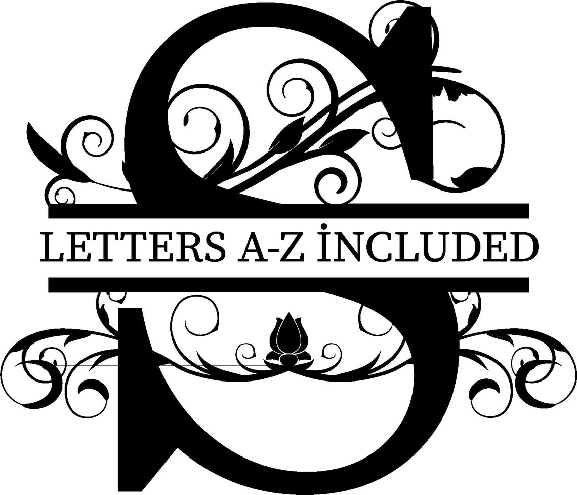 Split Monogram Svg, Split Letter Svg, Alphabet Svg Files for Cricut ...