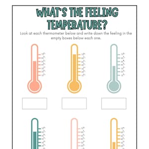 Feelings Thermometer SEL Activity Printable for Therapists/school ...
