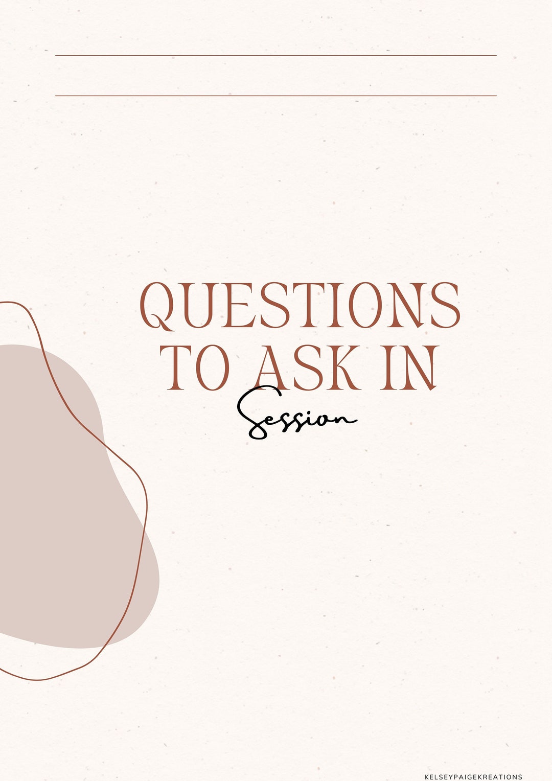 Therapy Session Questions, Therapists Session Guide, Cheat Sheet of ...