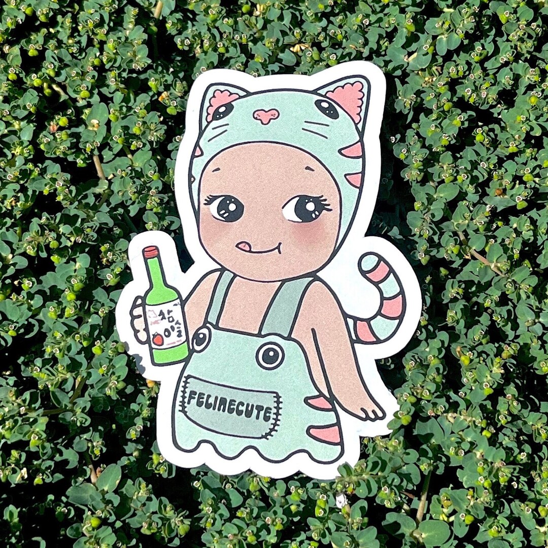 Soju Baby Cat Sticker Angel Vinyl - Etsy