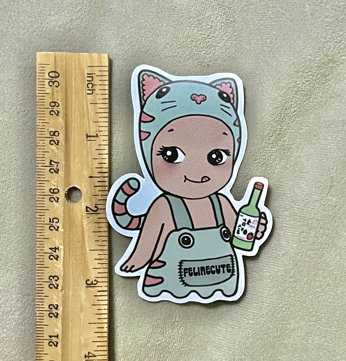 Soju Baby Cat Sticker Angel Vinyl - Etsy