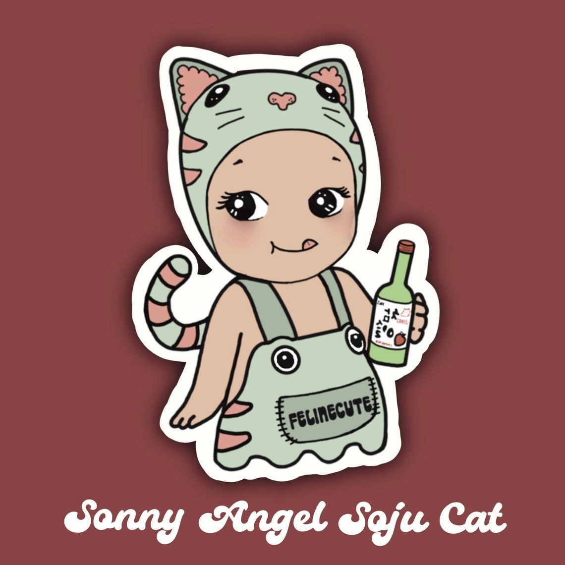 Soju Baby Cat Sticker Angel Vinyl - Etsy