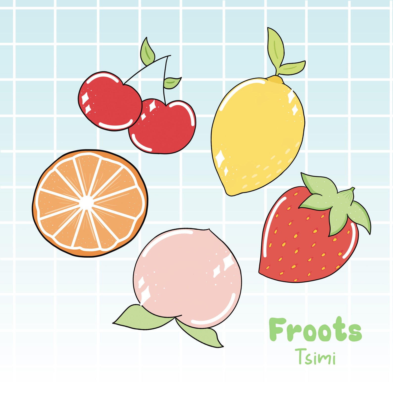 Cute Fruits Aesthetic Stickers Pack COMES WITH | Etsy