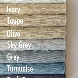 Cotton Flatweave Rug Machine Washable Small Rug - Etsy