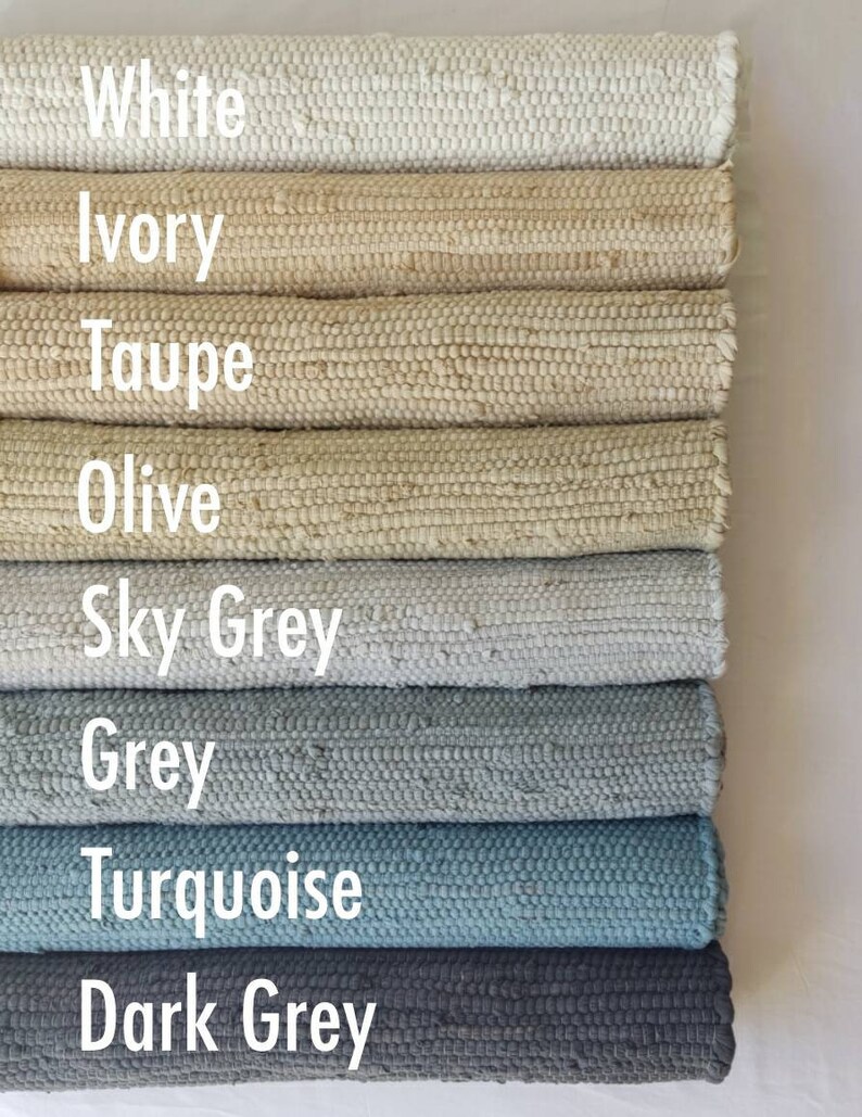 Cotton Flatweave Rug Machine Washable Small Rug - Etsy