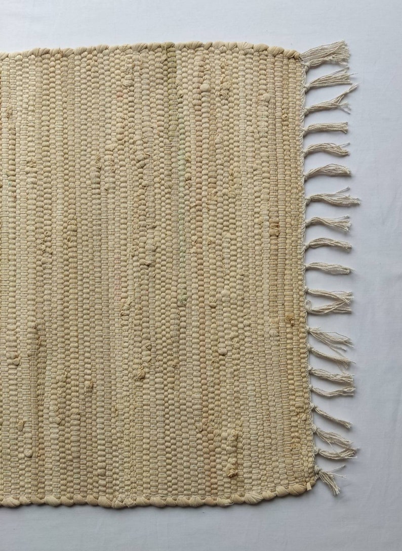 Cotton Flatweave Rug Machine Washable Small Rug - Etsy