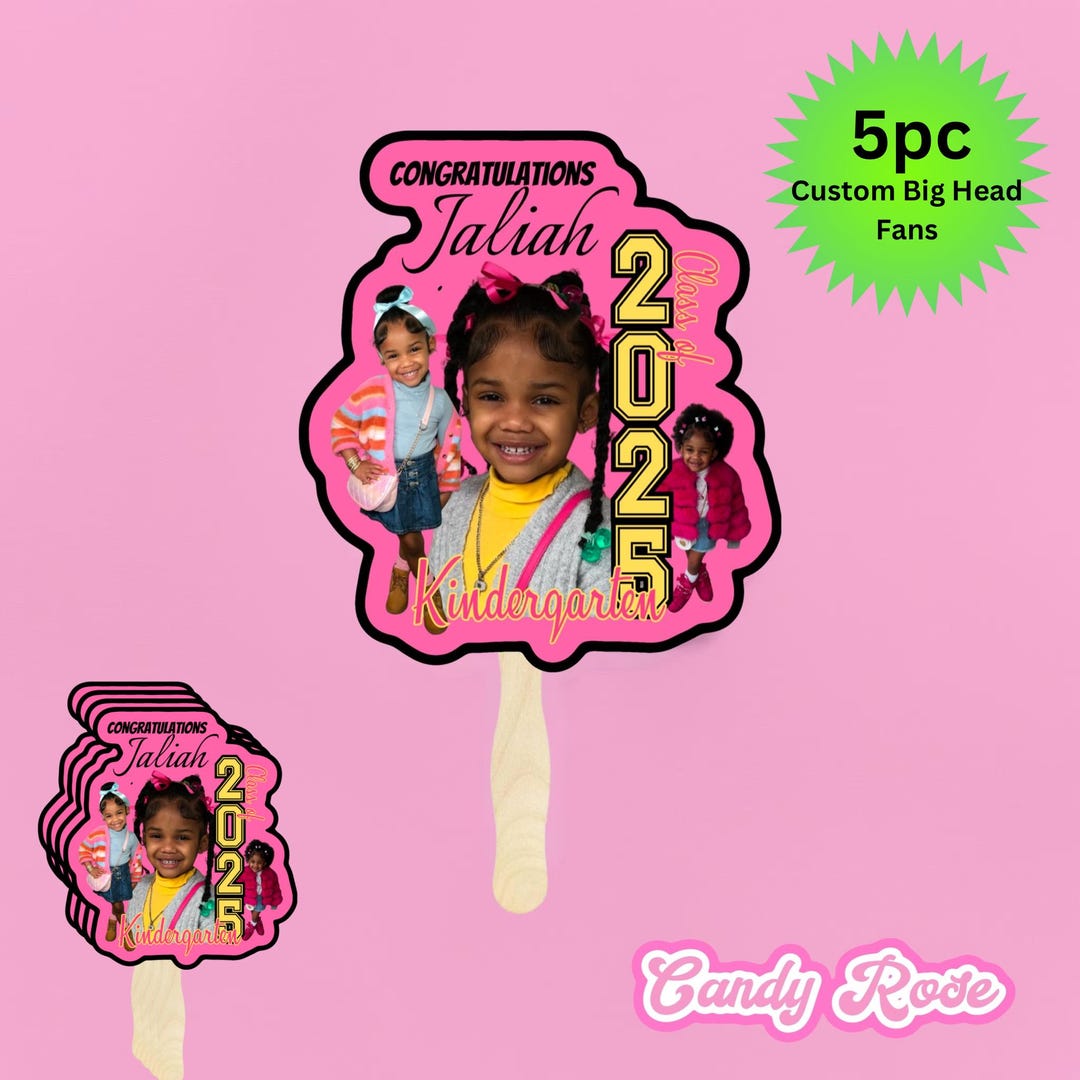 Custom Big Head Fans-custom Graduation Fans- Personalized Hand Fan ...