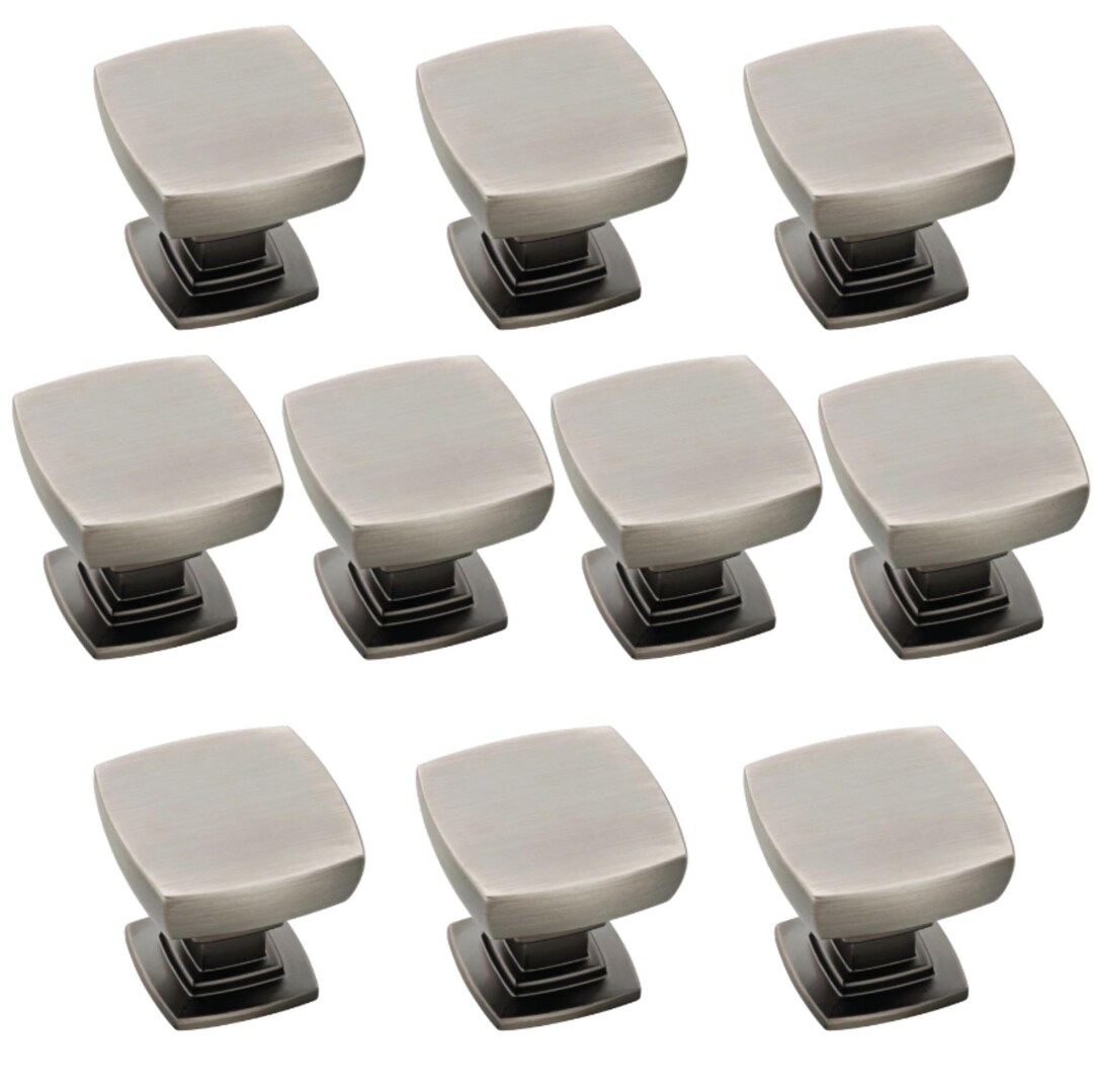 Diversa Brushed Silver Square Solid Cabinet Knob - 10-PACK - Etsy