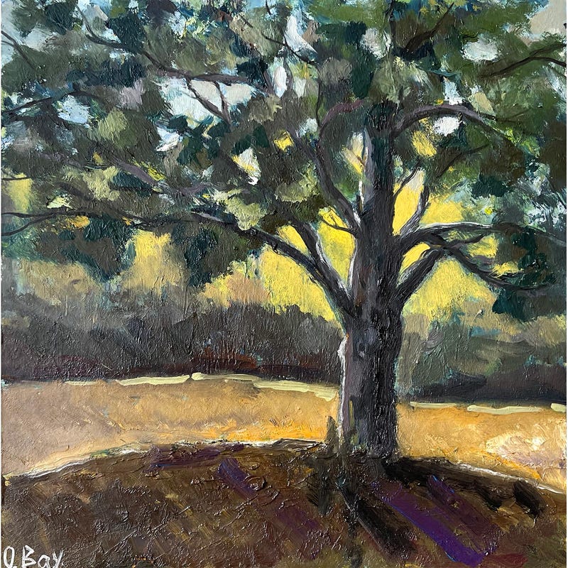 Oak Tree Painting - Etsy