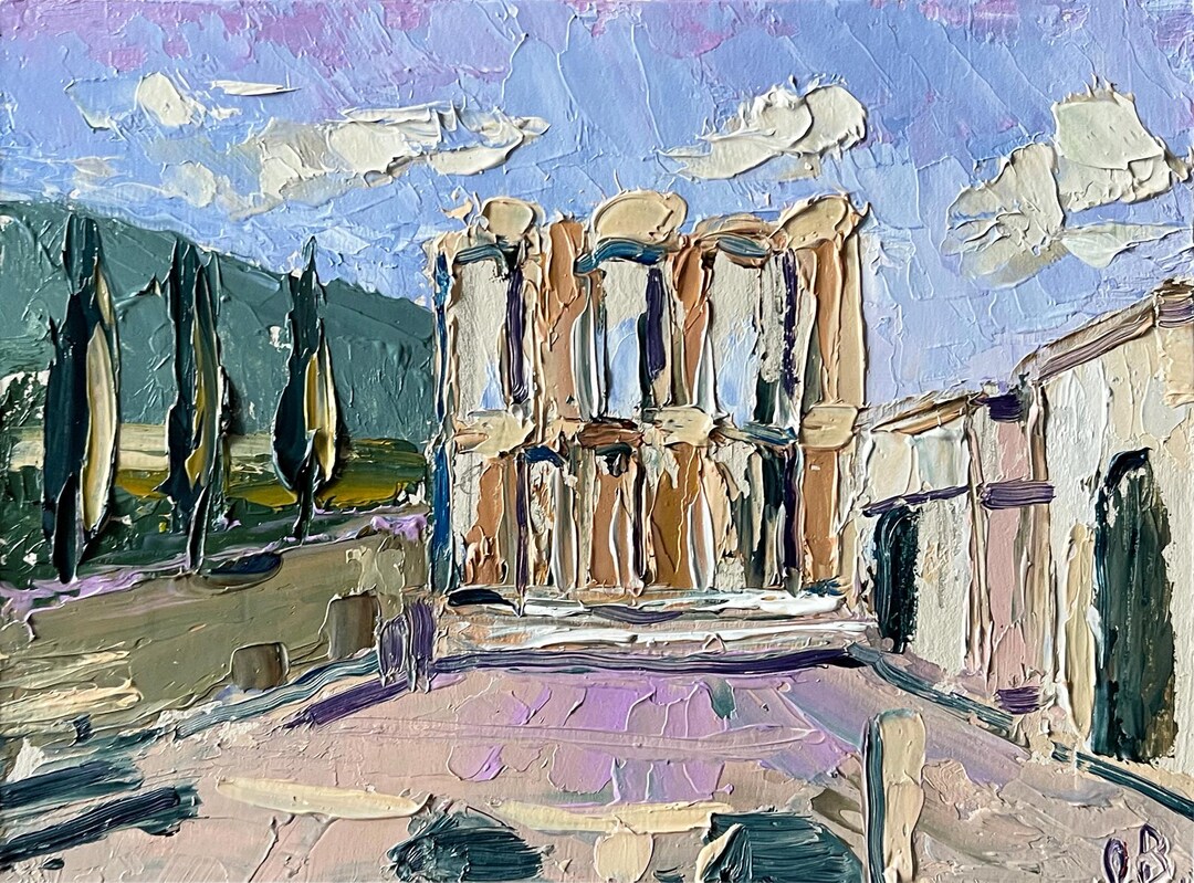 Ephesus Painting Turkiye Original Art Impasto Oil Painting Izmir ...