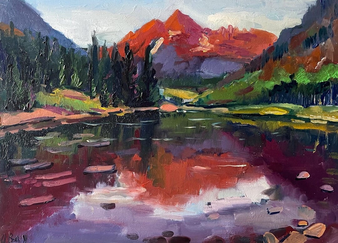 Colorado Painting Landscape Original Art Colorado Rocky Mountains Art 8 ...