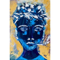 Male Portrait Oil Painting, Original Impressionist Man Bust Figure ...