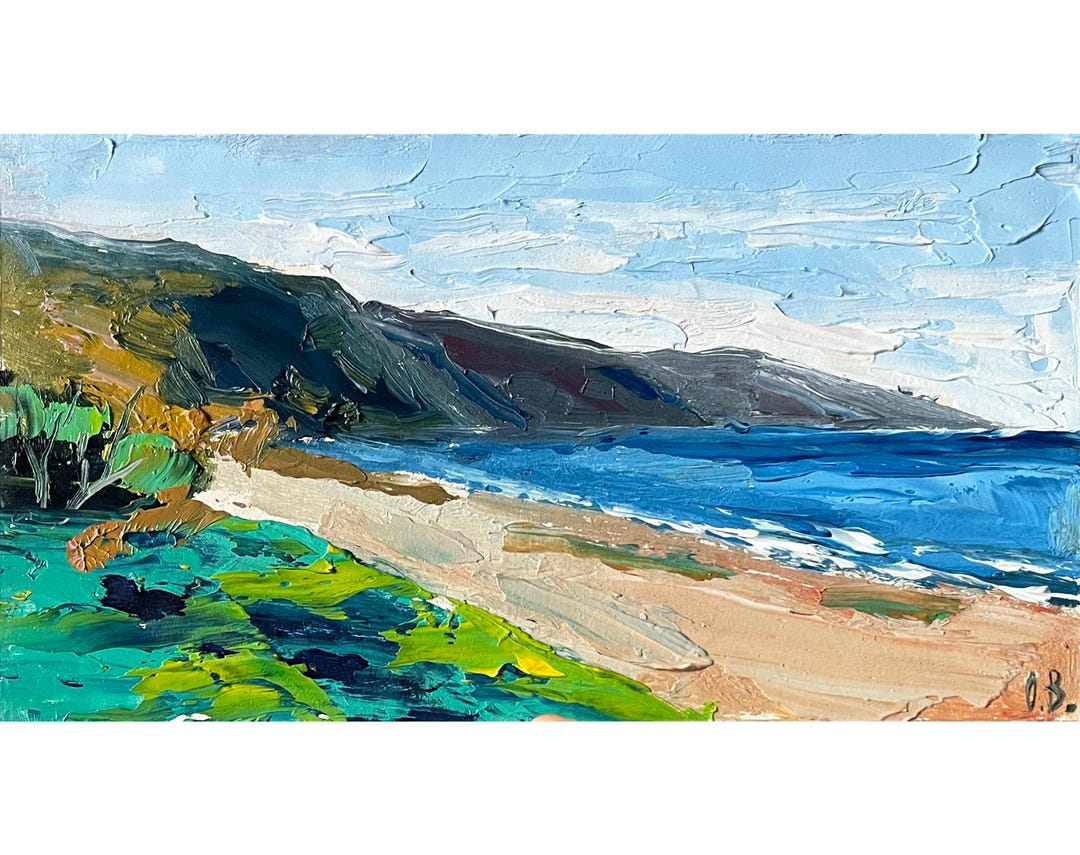 Oludeniz Painting Turkish Beach Original Art Impasto Oil Painting ...