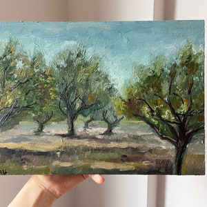 Olive Tree Painting Landscape Original Art Textured Oil Painting 10 by ...