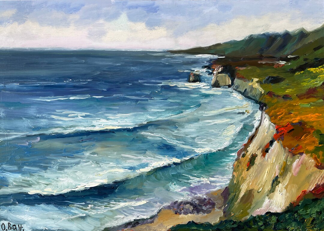 Big Sur Painting Impressionism Original Art Oil Painting 10 by 14 ...