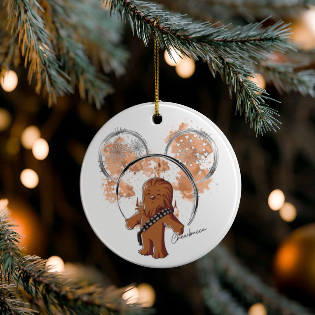 Chewbacca Inspired Ornament Disney Ceramic Ornament Double Sided Print ...