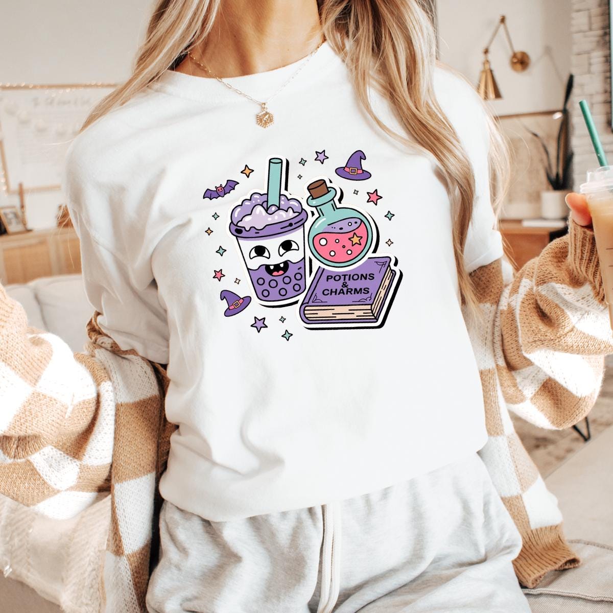 Kawaii Boba Witch PNG Clipart | Cute Halloween Potion Sticker Design ...