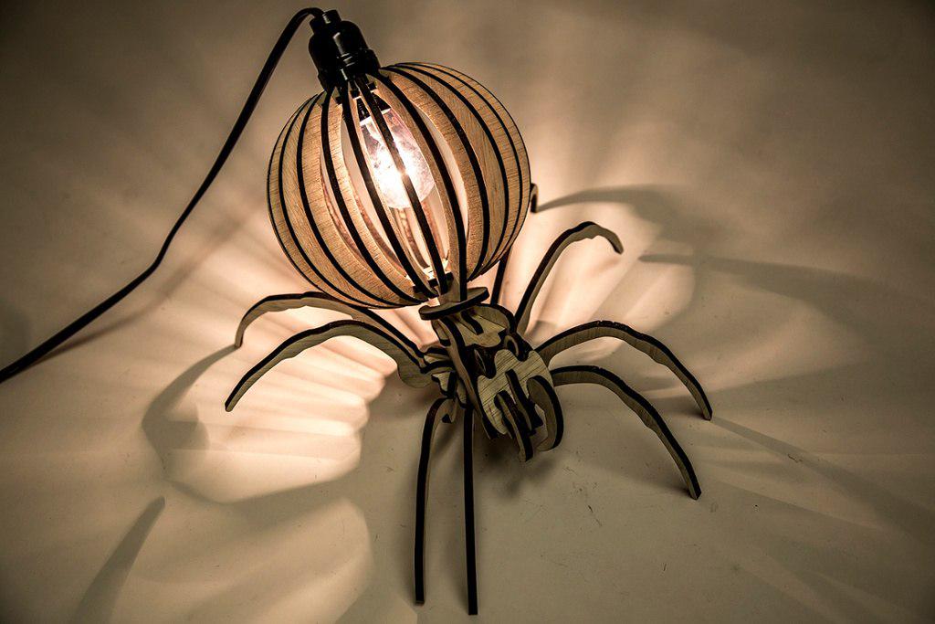 Spider Lamp Wooden Desk Light SVG Digital File – Spider Lamp for ...