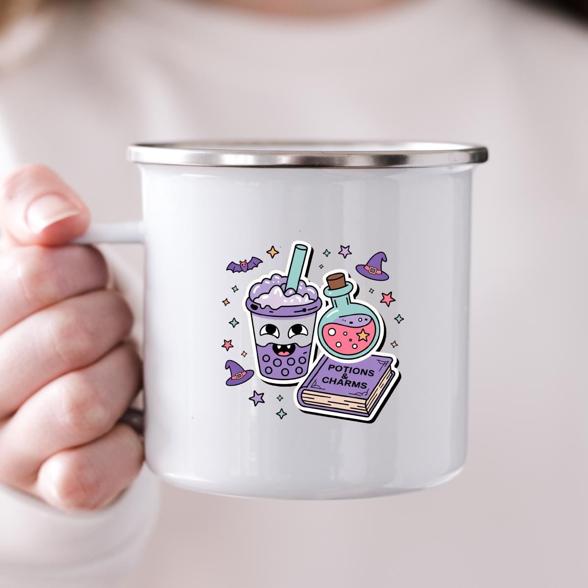 Kawaii Boba Witch PNG Clipart | Cute Halloween Potion Sticker Design ...