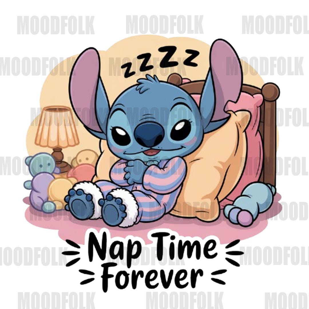 Stitch Nap Time Forever PNG | Disney Stitch Cute Digital Download ...