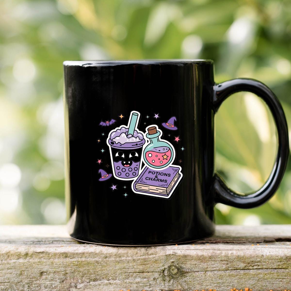 Kawaii Boba Witch PNG Clipart | Cute Halloween Potion Sticker Design ...