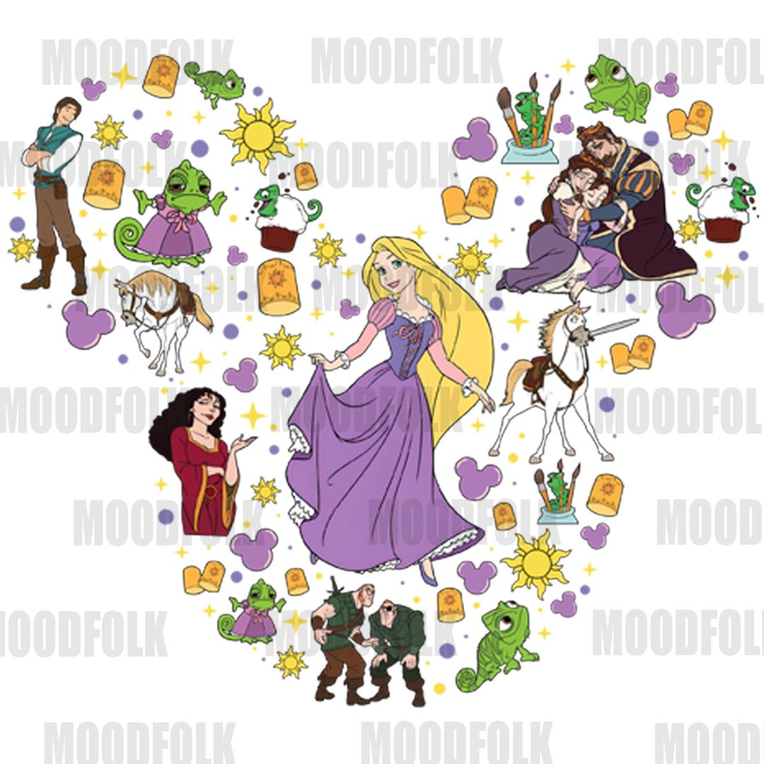 Rapunzel PNG Clipart Tangled Princess Heart Design – Cute Digital ...